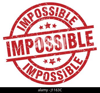 impossible red round stamp Stock Vector Image & Art - Alamy