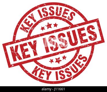 key issues red round stamp Stock Vector Image & Art - Alamy