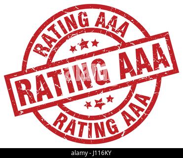rating aaa round red grunge stamp Stock Vector Image & Art - Alamy