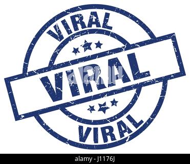 viral blue round stamp Stock Vector Image & Art - Alamy
