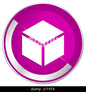 Delivery web design violet silver metallic border internet icon Stock ...