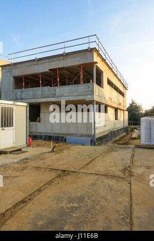 Modern villa construction site, architecture and design Stock Photo - Alamy