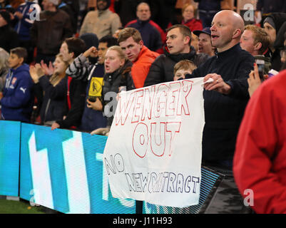 Arsenal fans in the stand during the UEFA Women's Champions League ...