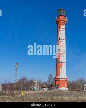 Red lighthouse of Paldiski. Pakri peninsula, Baltic sea, Estonia Stock ...