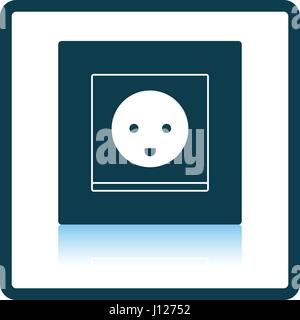 Austria Electrical Socket Icon. Shadow Reflection Design. Vector ...