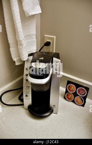 Keurig coffee machine inside hotel room Stock Photo - Alamy