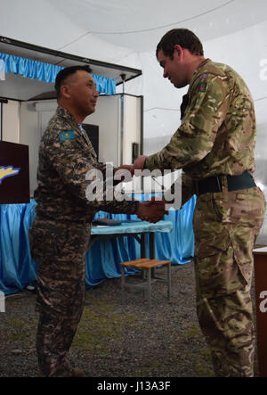 Lt. Col. Bulat Dusembayev, commander of the Kazakhstan Peacekeeping ...