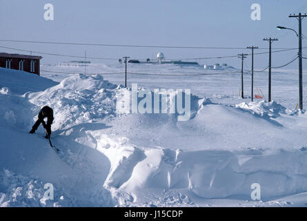 Cambridge Bay Distant Early Warning radar station. Known as the DEW ...