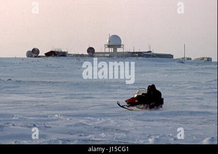 Cambridge Bay Distant Early Warning radar station. Known as the DEW ...