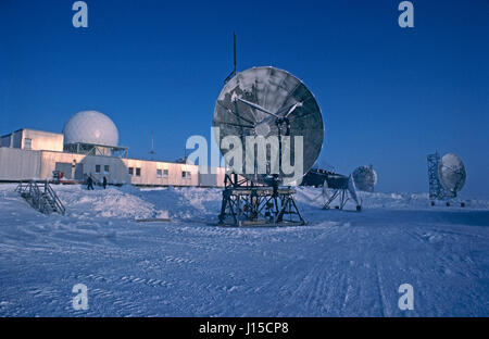 Cambridge Bay Distant Early Warning radar station. Known as the DEW ...