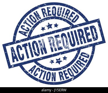 action required sign. action required grunge blue stamp. Label Stock ...