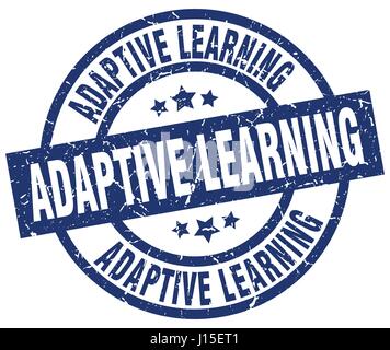 adaptive learning blue round grunge stamp Stock Vector Image & Art - Alamy
