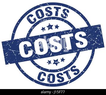 costs blue round grunge stamp Stock Vector Image & Art - Alamy