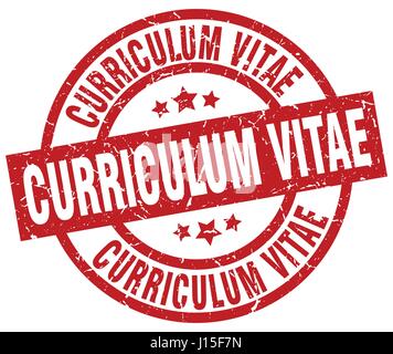 curriculum vitae stamp. curriculum vitae vintage red label. Sign Stock ...