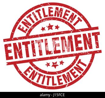 entitlement stamp. entitlement vintage red label. Sign Stock Vector ...