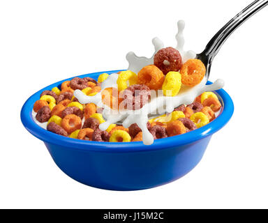 Strawberry Blueberry Corn Puff Cereal Stock Photo - Alamy