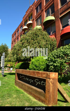 Building with balconies, Village Gates, Rochester NY Stock Photo - Alamy