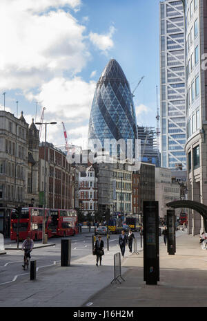 Bishopsgate, The Gherkin, Sir Norman Foster Stock Photo - Alamy