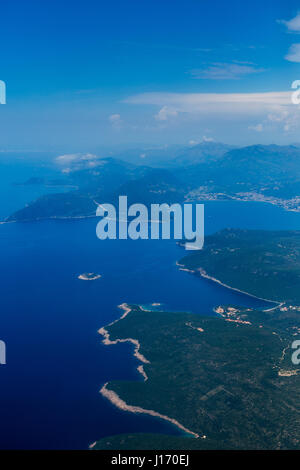 Montenegrin coast, view from the airplane Stock Photo - Alamy