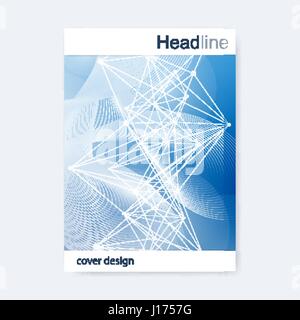 Scientific brochure design template. Vector flyer layout, Molecular ...