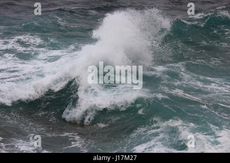 Choppy sea off Sennen Cove, Cornwall UK Stock Photo - Alamy
