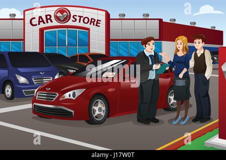 Professional Car Dealer Vector. Happy Professional Automobile Salesman ...
