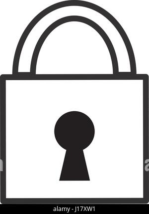 figure padlock object symbol to security protection vector illustration ...