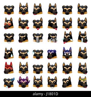 A vector illustration of a German Shepherd dog with sunglasses and its ...