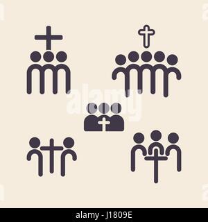 A set of logos for the church. Unity in Christ Stock Vector Image & Art ...