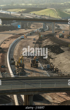 M74 motorway junction 4 for M73, Scotland, UK Stock Photo - Alamy