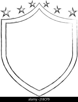 justice shield with stars isolated icon Stock Vector Image & Art - Alamy