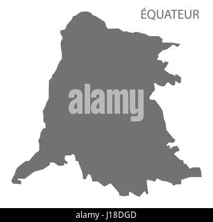 Map of Équateur, a province of Democratic Republic of the Congo Stock ...