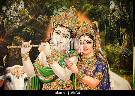 A Painting of Radha Krishna at Vrindavan Stock Photo - Alamy