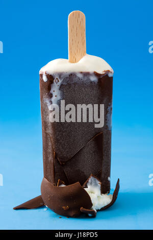 Broken ice cream stick on white background Stock Photo - Alamy