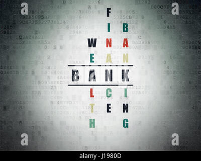 Banking concept: Bank in Crossword Puzzle Stock Photo - Alamy
