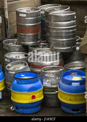 Beer kegs in the cellar of a pub Stock Photo - Alamy