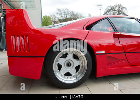 Rear view of the iconic Ferrari F40 which was introduced in 1987 Stock ...