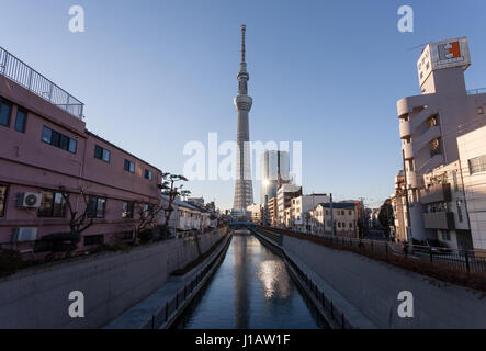Tokyo Skytree towers over Oshiage, Tokyo, Japan Stock Photo - Alamy
