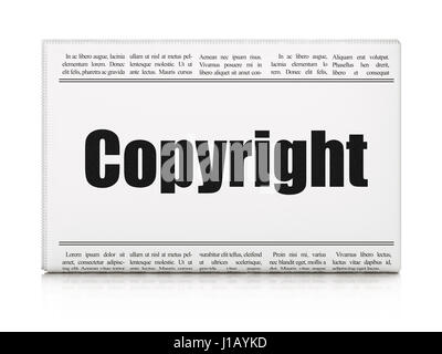 Law concept: newspaper headline Copyright Stock Photo - Alamy
