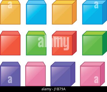 different color boxes Stock Vector Image & Art - Alamy