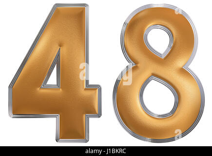 Numeral 48, forty eight, isolated on white background, 3d render Stock ...