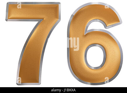 Numeral 76, seventy six,, isolated on white background, 3d render Stock ...