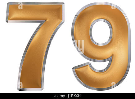 Numeral 79, seventy nine, isolated on white background, 3d render Stock ...