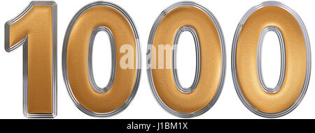 Numeral 1000, one thousand, isolated on white background, 3d render ...