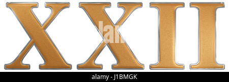 Roman numeral 22, twenty two, star sky texture imitation, isolated on ...