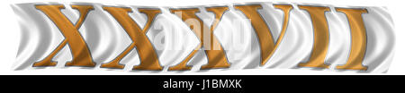 Roman numeral 37, thirty seven, star sky texture imitation, isolated on ...