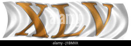 Roman numeral XLV, quinque et quadraginta, 45, forty five, isolated on ...