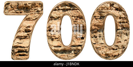 Numeral 700, seven hundred, isolated on white background, 3d render ...