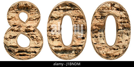 Numeral 800, eight hundred, isolated on white background, 3d render ...