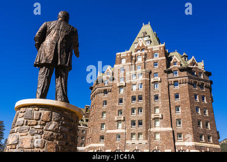 William C Van Horne statue at the Banff Springs Hotel, Banff National ...